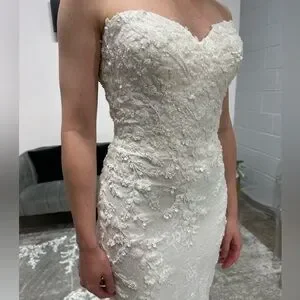 Mon Bijou | Dresses | Brand New Never Worn Fitted Lace Beaded Wedding ...